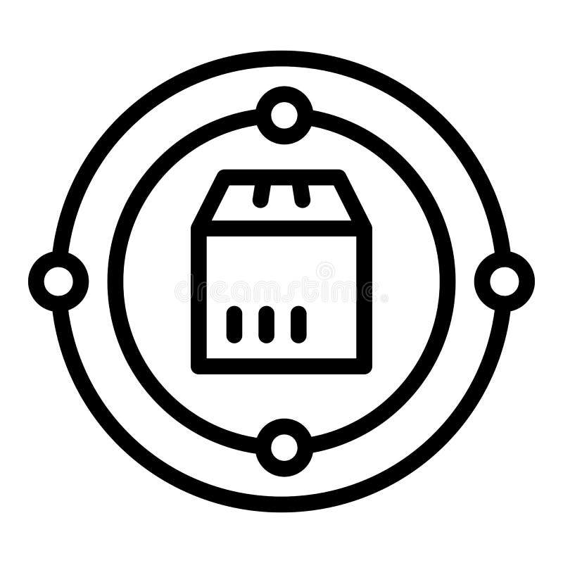 Digital Parcel Tracking Icon Outline Vector. Service Order Stock Vector ...