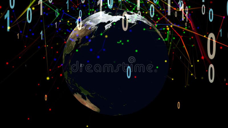 Digital Animation of the Earth Stock Video - Video of global ...