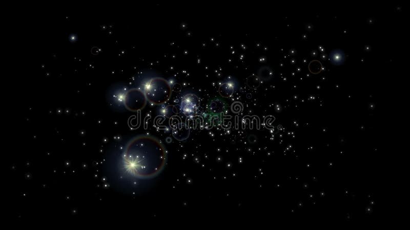 Digital Animation of a Starflight Loop Stock Footage - Video of lens ...