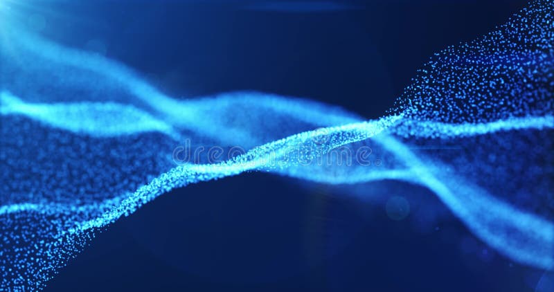 Digital Particle Waves with Light Motion and Blurred Background ...