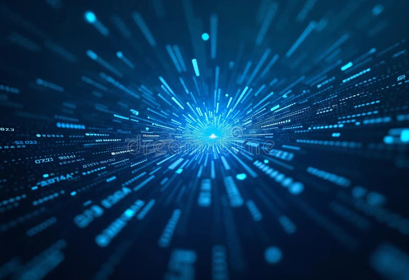 Digital Particles Converge To Create a Mesmerizing Blue Explosion of ...