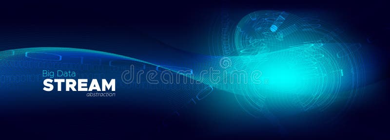 Digital Particles. Glow Streaming Backgrounds Stock Vector ...