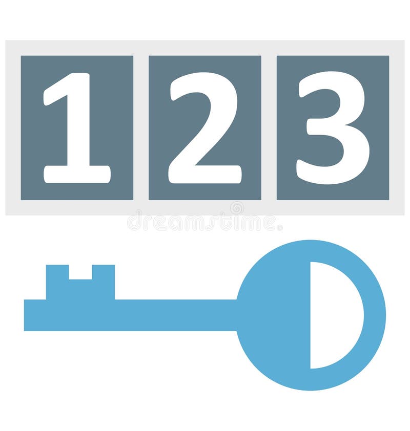 Digital Passcode Color Isolated Vector Icon that Easily Can Be Modified ...