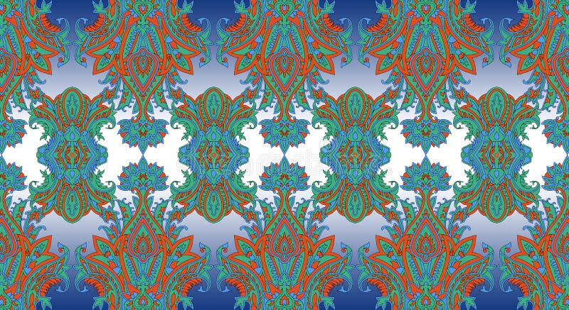 Digital Patchwork Paisley Textile Motif Flower Allover Pattern Artwork ...