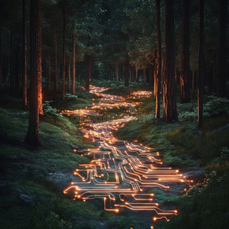 Digital Path Where Nature Meets Technology Stock Photos - Free ...