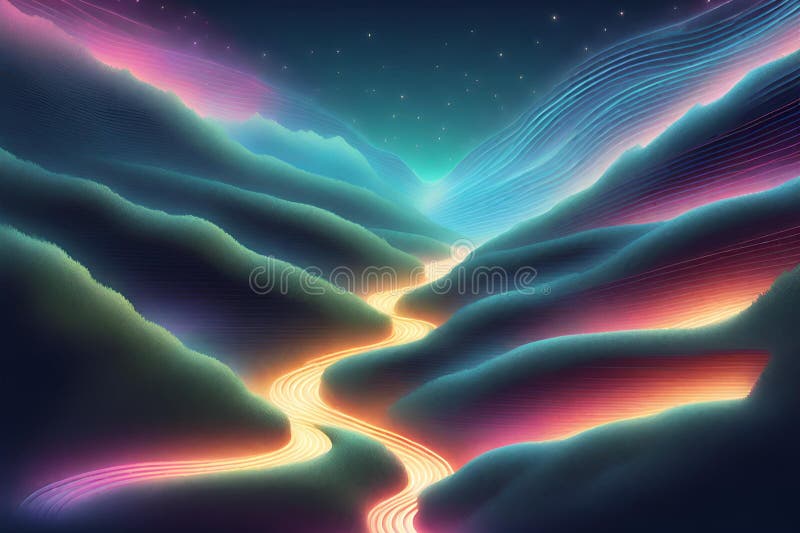 Digital Paths in Multiple Layers Stock Illustration - Illustration of ...