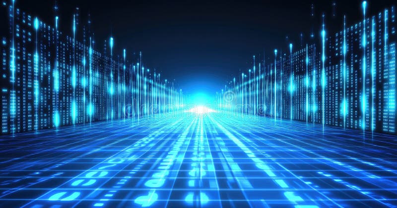 Digital Highway of Data stock illustration. Illustration of ...