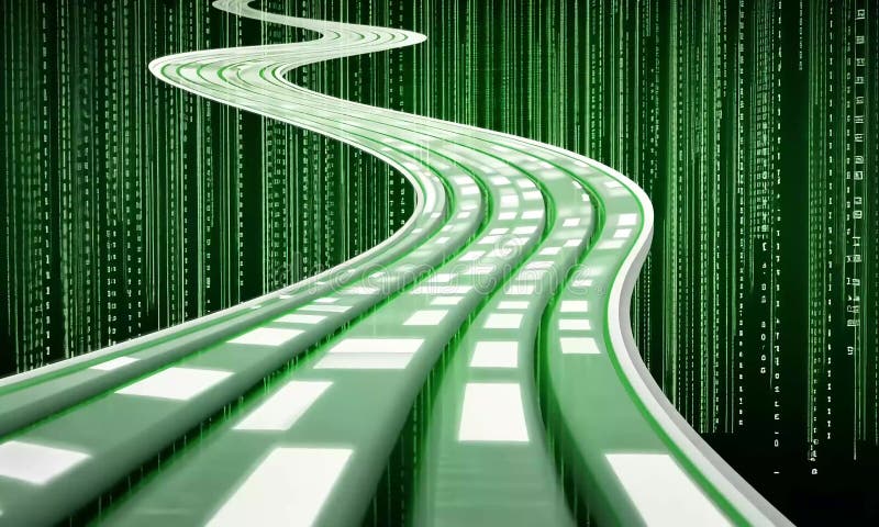 Digital Pathway through Data Streams Stock Video - Video of internet ...
