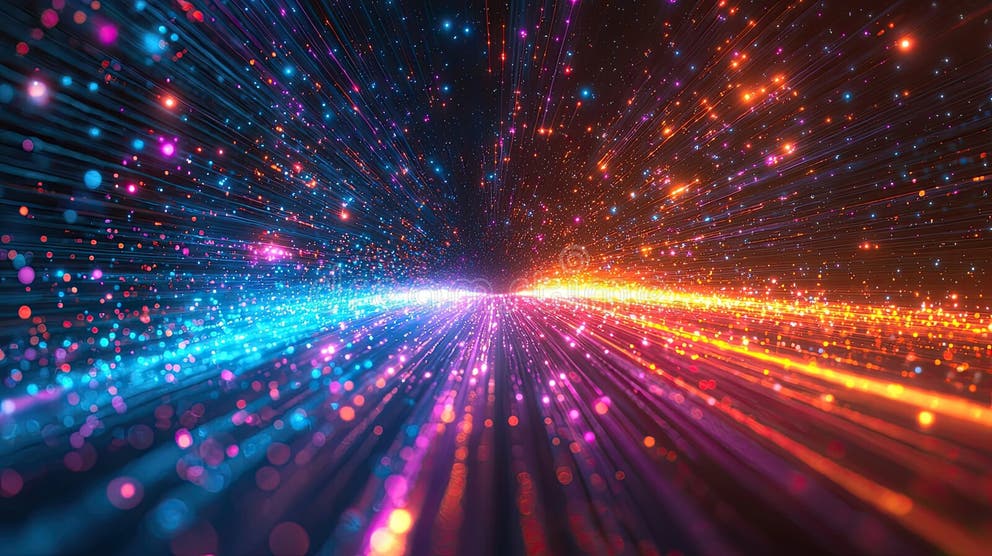 Digital Pathways Glowing with High-speed Data Connections. Stock ...