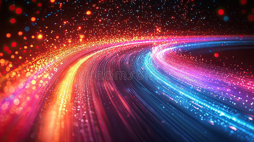 Digital Pathways Glowing with High-speed Data Connections. Stock ...