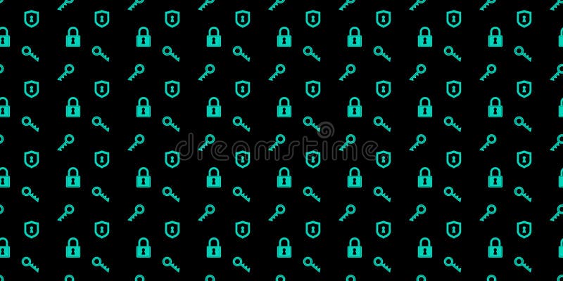 Digital Pattern of Keys and Locks on a Dark Background Showcasing ...