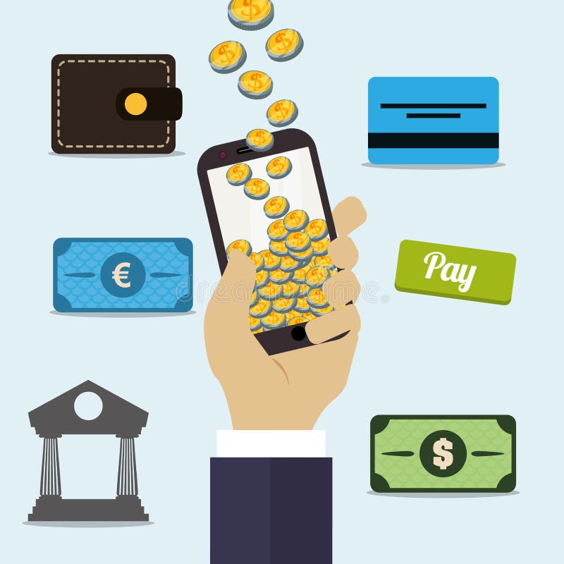 Digital payment design. stock vector. Illustration of accounting - 51674727