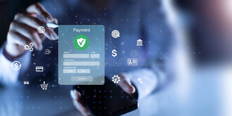 Payment Security Abstract Vector Banner. Money Transaction Stock ...