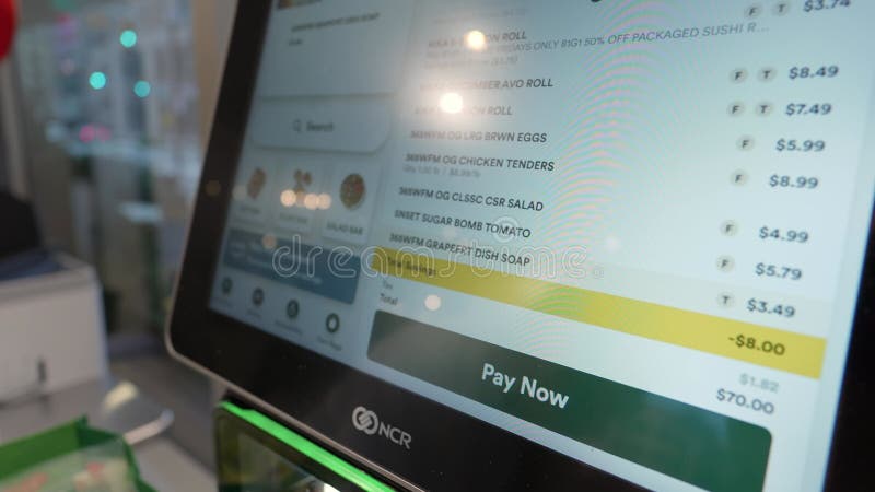 A Digital Payment Terminal that Features an Itemized Receipt Display ...