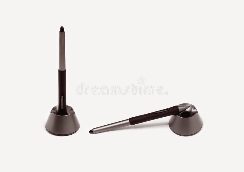 Digital Pen for Graphic Tablet on a Holder, Isolated Stock Image ...