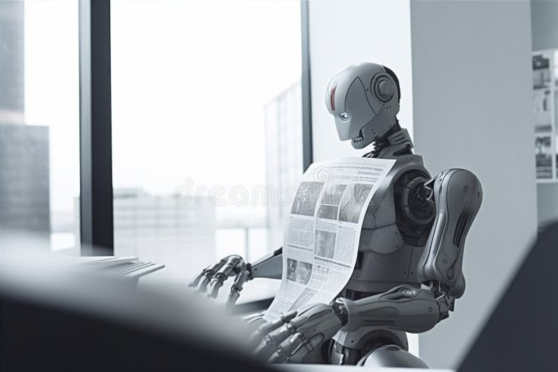 Ai Hand Document Technology Office Robot Digital Paper Laptop ...