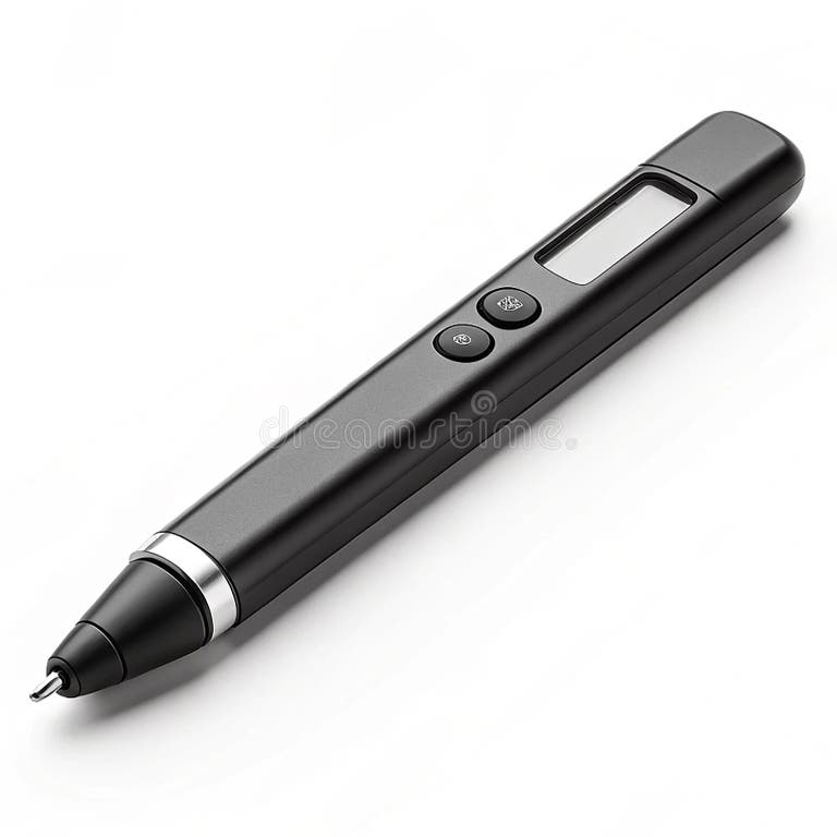 Digital Pen Scanner on White Background Stock Illustration ...