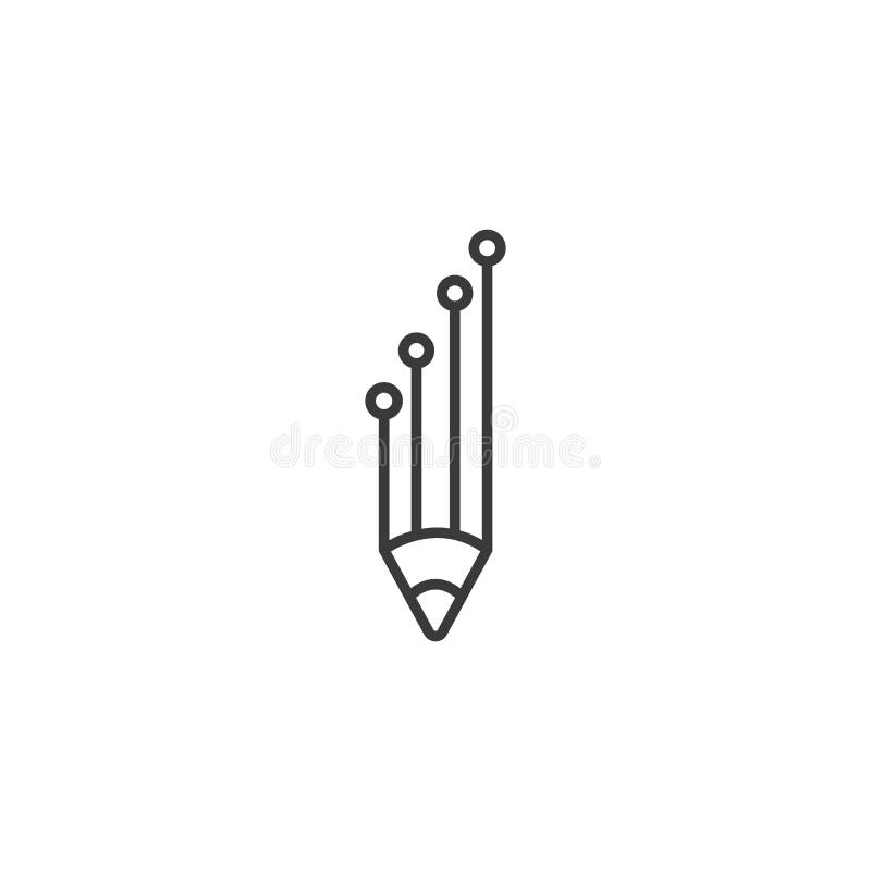 Digital Pencil Logo Illustration Stock Vector - Illustration of writing ...