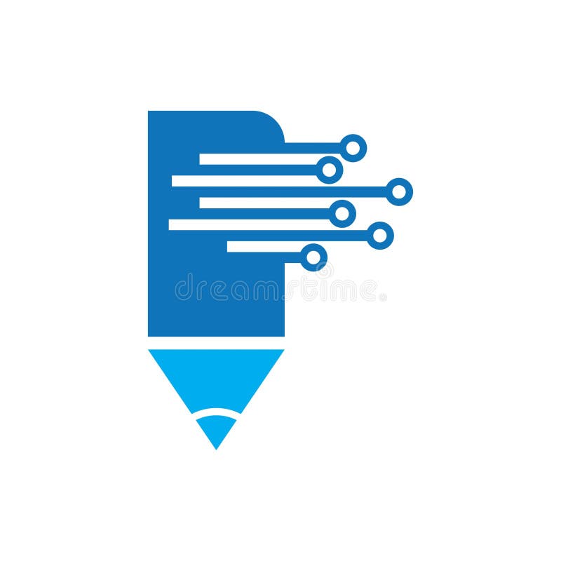 Digital pencil logo images stock vector. Illustration of vector - 270832840