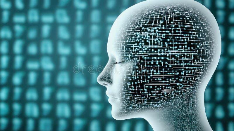 Digital Persona Featuring Circuit Board Design, Showcasing Modern Tech ...