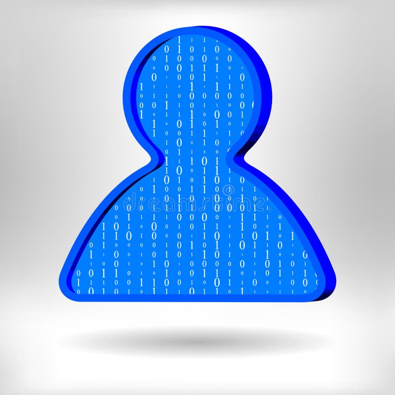 Digital person vector icon stock vector. Illustration of science ...