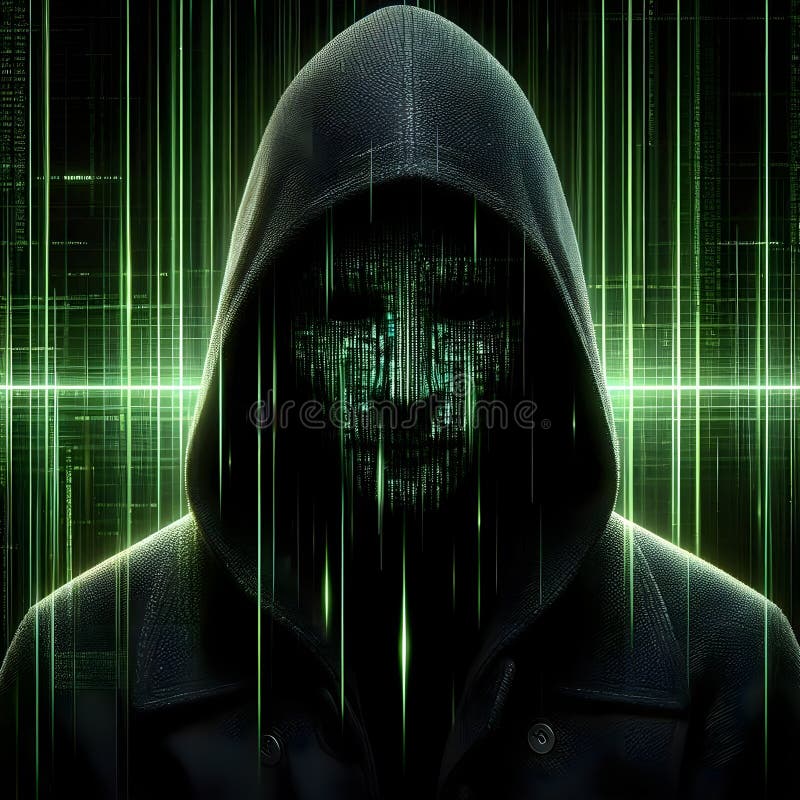 Digital Phantom: the Anonymous Hacker Stock Image - Image of defense ...