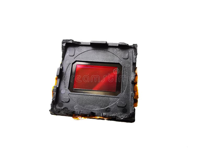 Digital CMOS Sensor from Phone Camera Isolated on White. Stock Photo ...