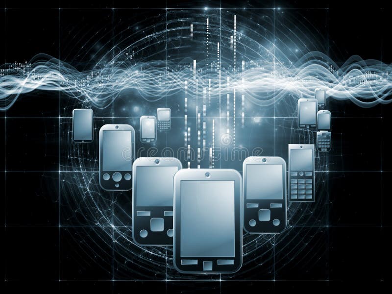 Digital Phone Technology stock illustration. Illustration of digit ...
