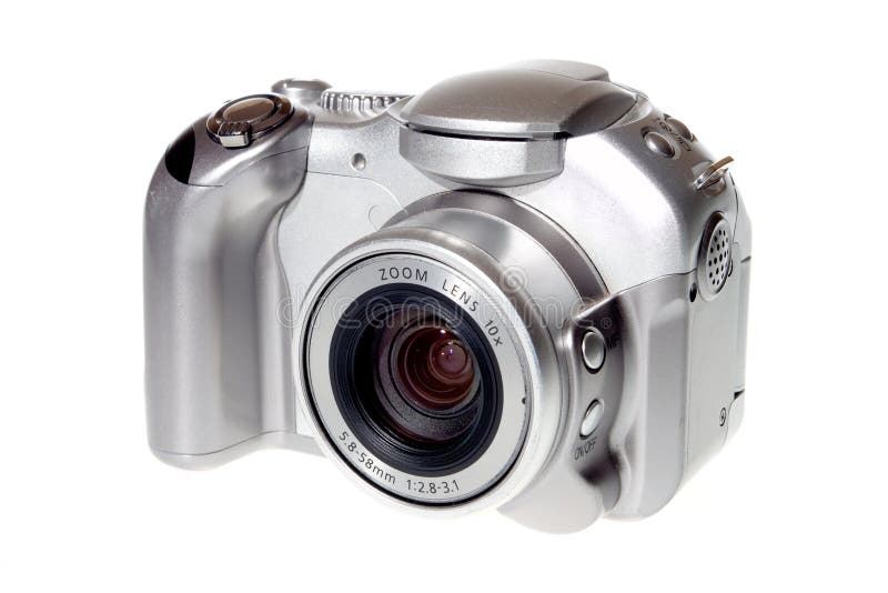 DIgital camera stock image. Image of mega, lens, grey - 12696215