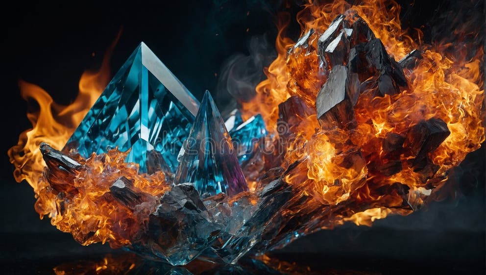 Digital Photo that Captures the Essence of Fire Stock Illustration ...