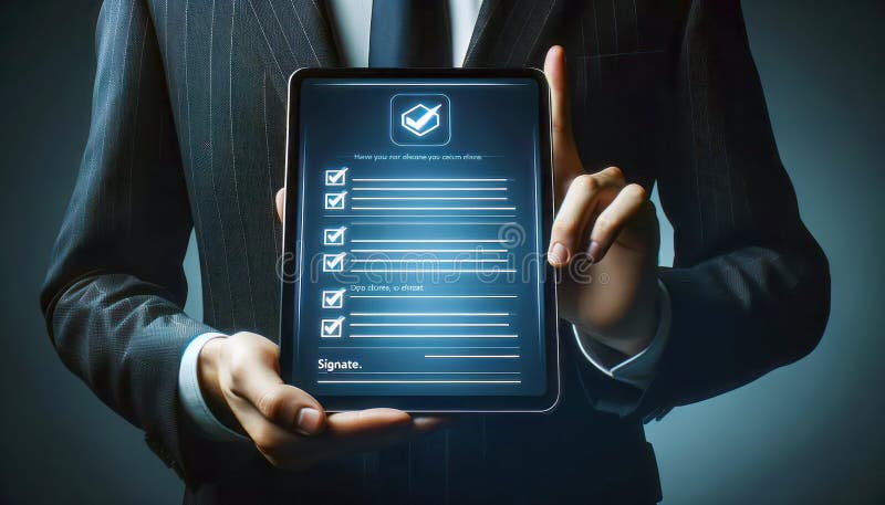 A Digital Photograph of a Person Holding a Tablet Stock Photo - Image ...