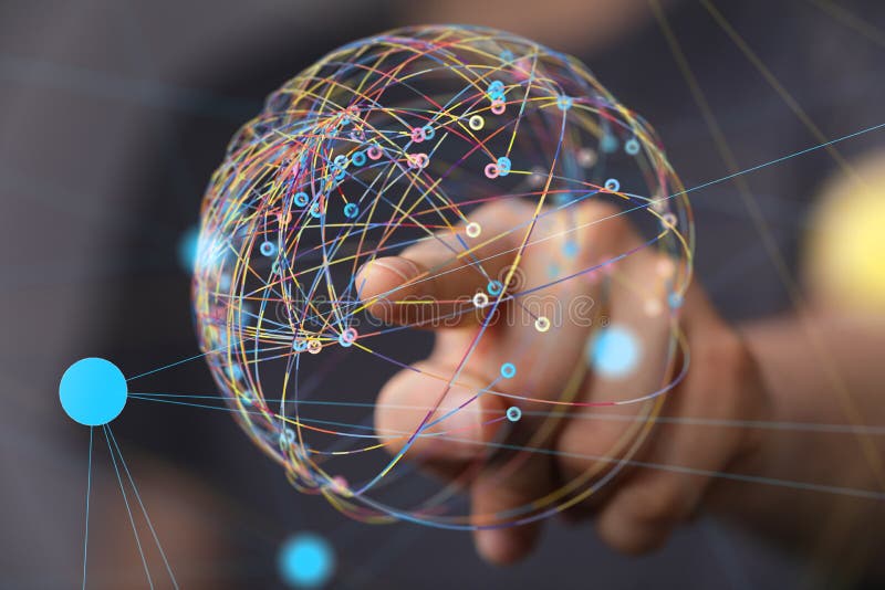 Communication Network Digital Group Connect Stock Image - Image of ...