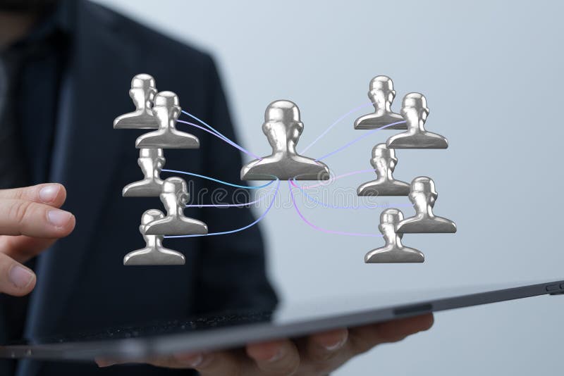 Hierarchy Connection Team Group Digital Stock Photo - Image of ...