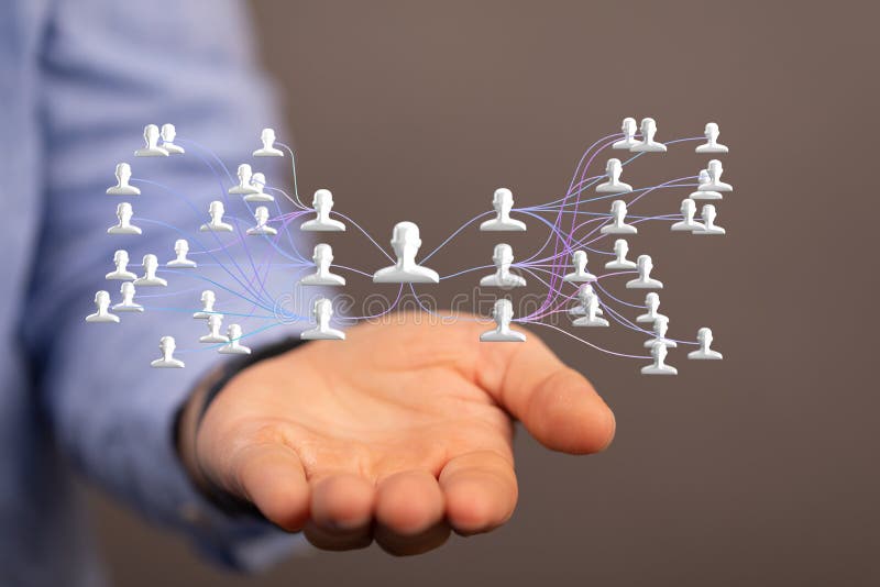 Hierarchy Connection Team Group Digital Stock Photo - Image of leader ...