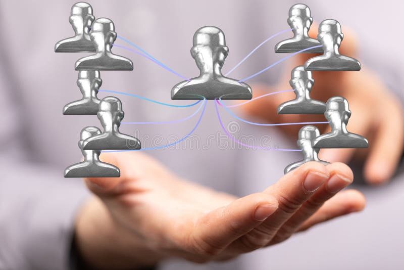 Hierarchy Connection Team Group Digital Stock Photo - Image of ...