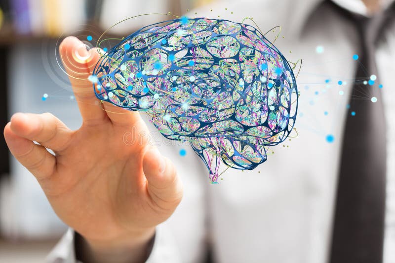 Idea of Intelligence Brain Ai Digtal 3d Artificial Intelligence Stock ...