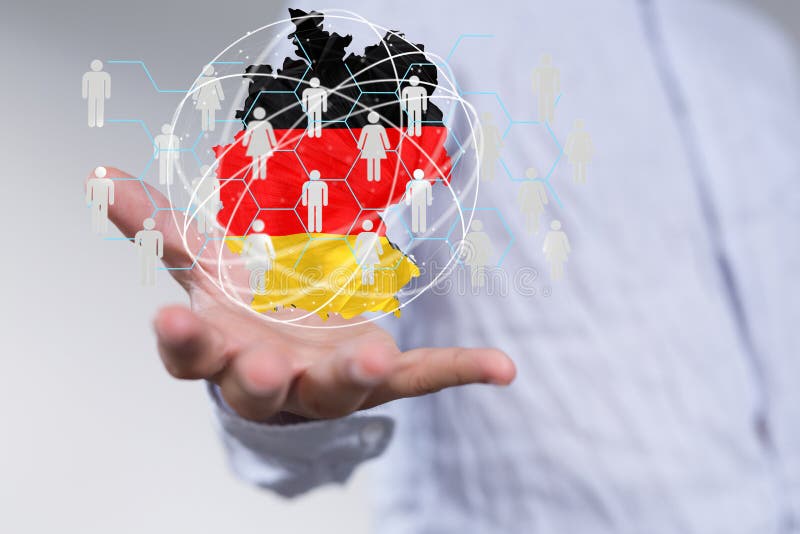 Map of Germany. Wire Frame 3D Mesh Stock Image - Image of nation, white ...