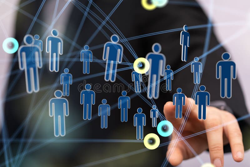 Network People Silhouettes Network Team. Stock Image - Image of social ...