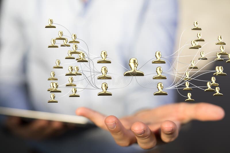Team Hierarchy Connection Group Digital Stock Photo - Image of business ...
