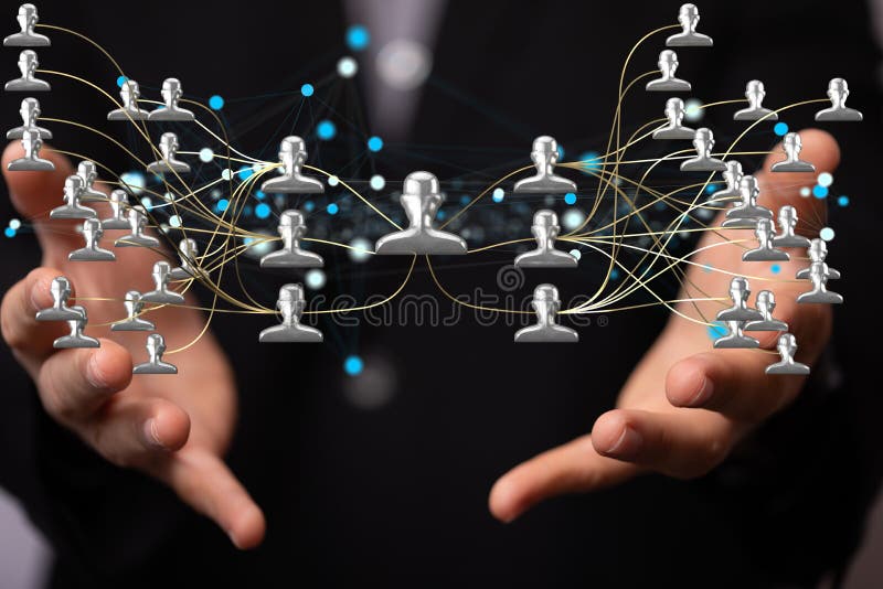 Team Hierarchy Connection Group Digital Stock Photo - Image of ...