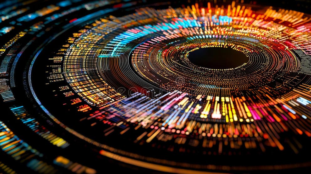 Digital Pie Chart Showing Business Data Analysis and Financial Reports ...