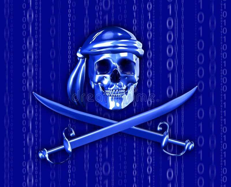 Digital Piracy - with Clipping Path Stock Illustration - Illustration ...