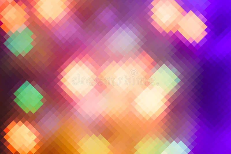 Digital Pixel- Art Decoration. Color Abstract Background Stock ...