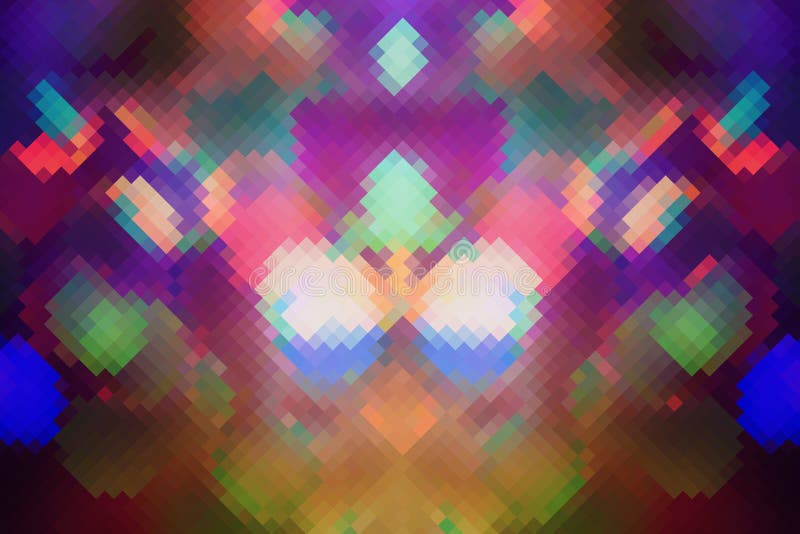 Digital Pixel- Art Decoration. Color Abstract Background Stock ...