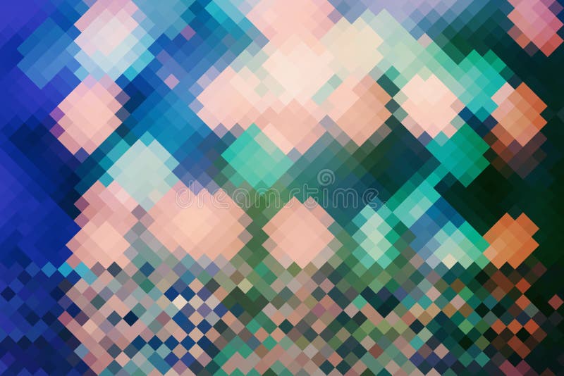 Digital Pixel- Art Decoration. Color Abstract Background Stock ...