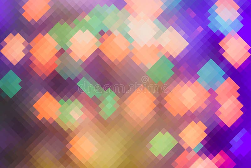 Digital Pixel- Art Decoration. Color Abstract Background Stock ...