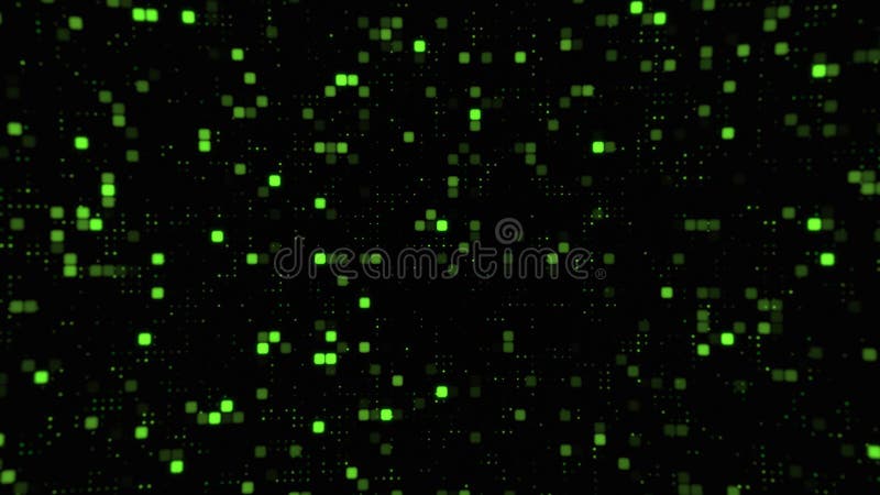 Digital Pixel Background Animation, Big Data Information, Green ...