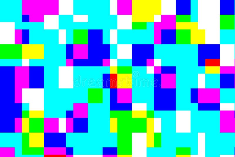 Digital Pixel Fill Color Error Pattern Processing Fail Stock ...