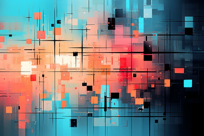 Digital Pixels Material Structure Background Stock Image - Image of ...