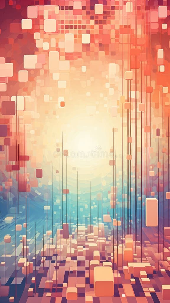 Digital Pixels Material Structure Background Stock Illustration ...